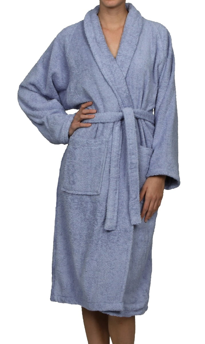 Superior Cotton Terry Adult Unisex Soft Lightweight Bathrobe, Extra ...