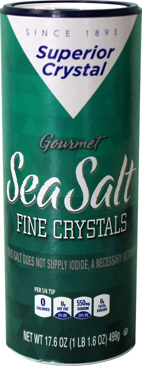 Superior Crystal Fine Sea Salt 17oz - Walmart.com
