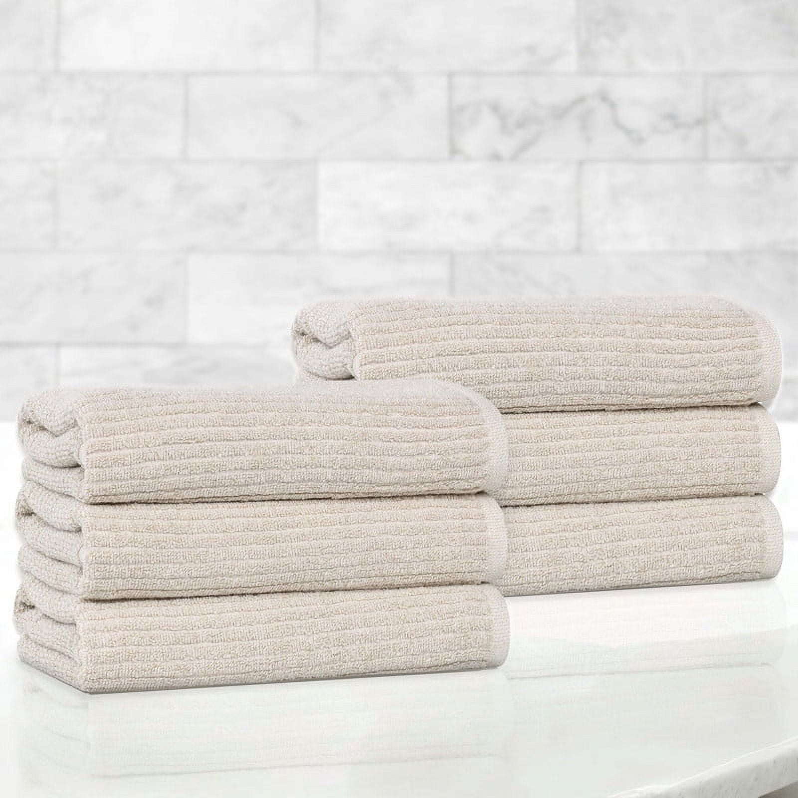 Superior Destin Viscose Cotton Blend Medium Weight Hand Towels, Set of ...