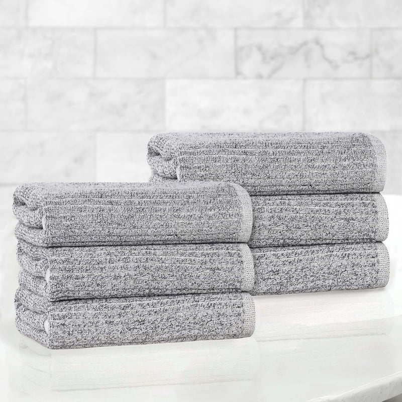 Superior Destin Viscose Cotton Blend Medium Weight Hand Towels, Set of ...