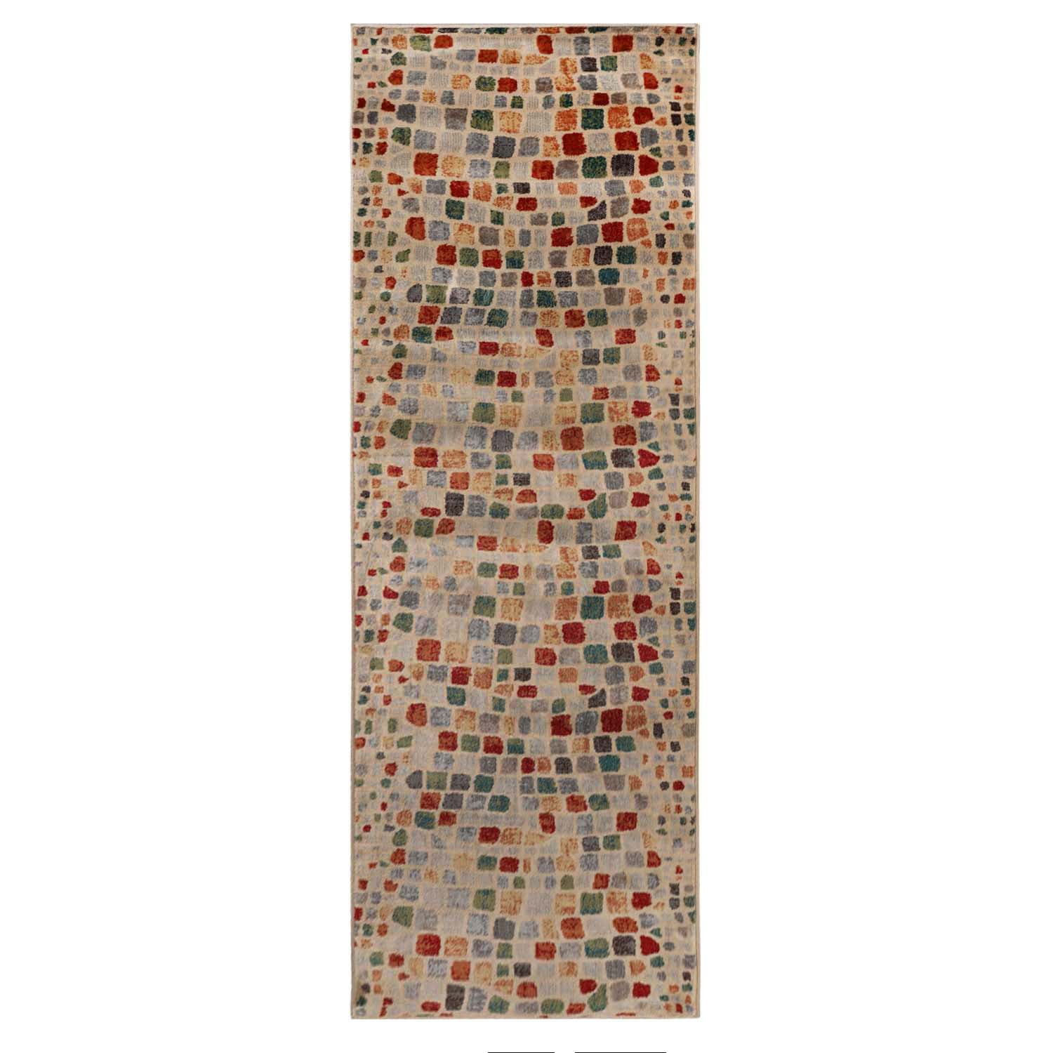 Dexter Abstract Cobblestone Indoor Runner - 100% Polypropylene ...