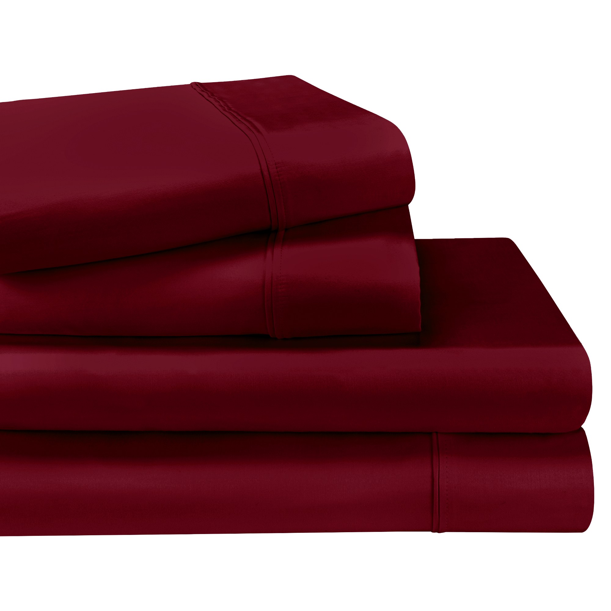 Superior Egyptian Cotton 1200 TC Burgundy Sheet Set, Full - Walmart.com