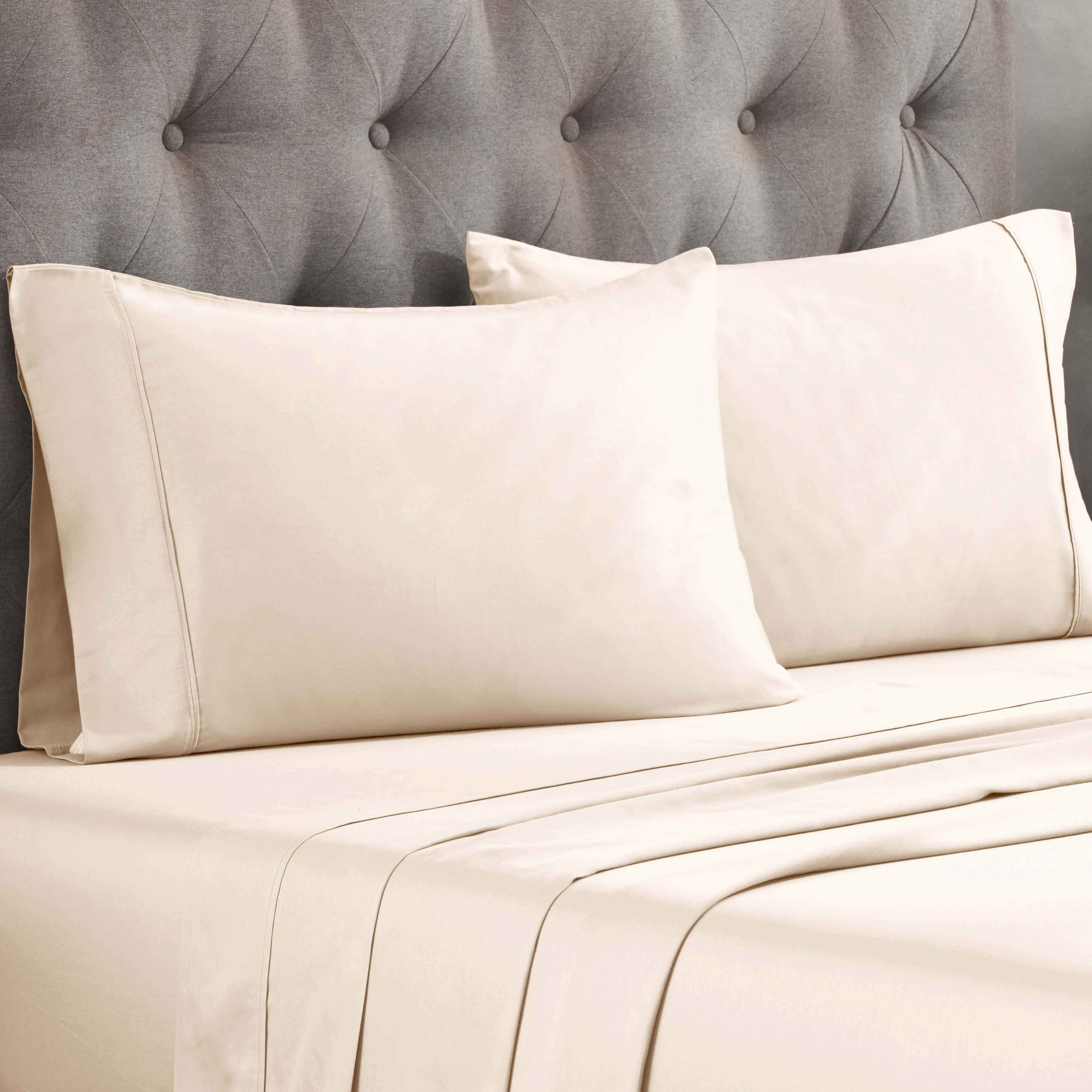 Superior Egyptian Cotton 300 Thread Count King Pillowcases Set, Ivory ...