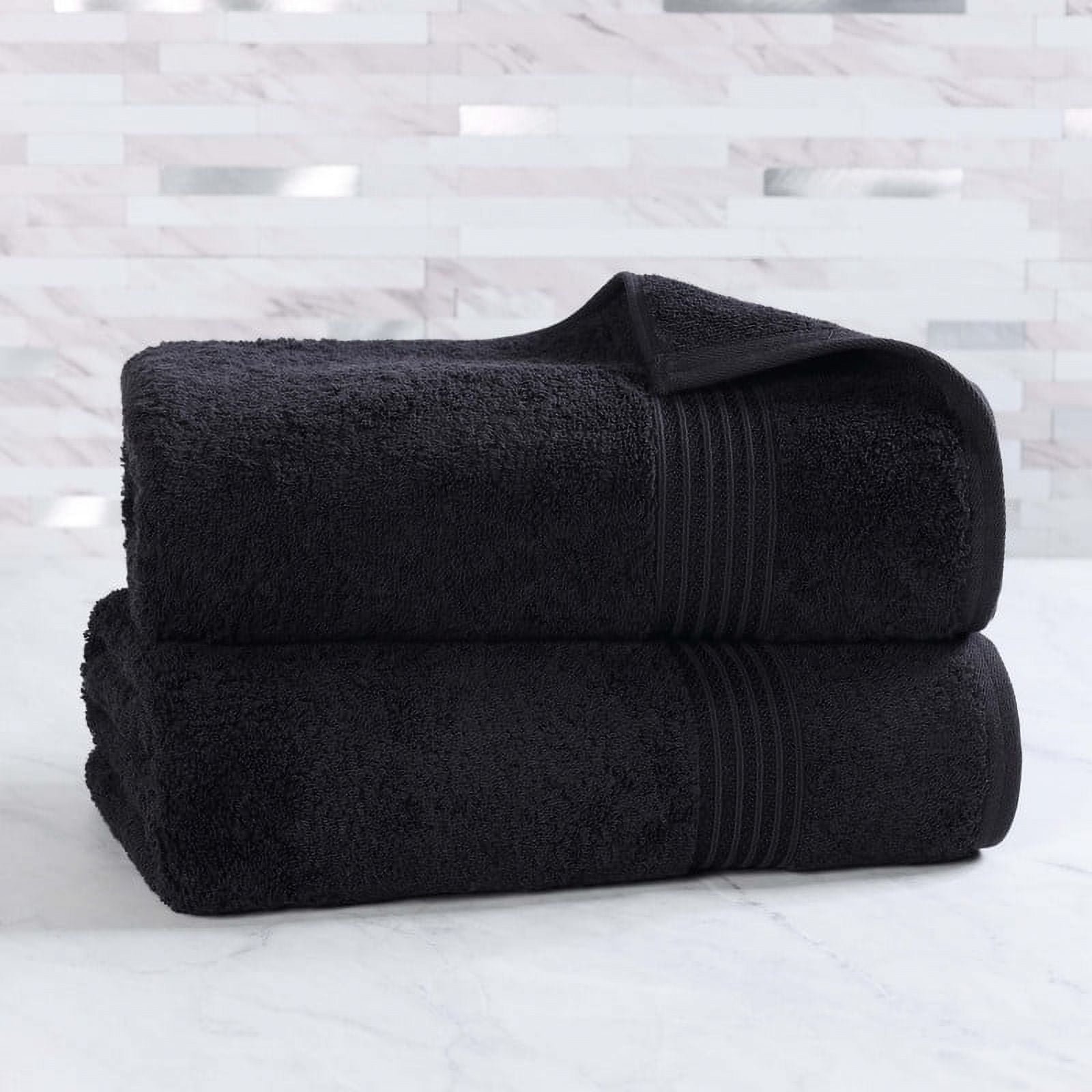 Superior Luxuriously Fluffy Large Egyptian Cotton Bath Sheet Set of 2 ...