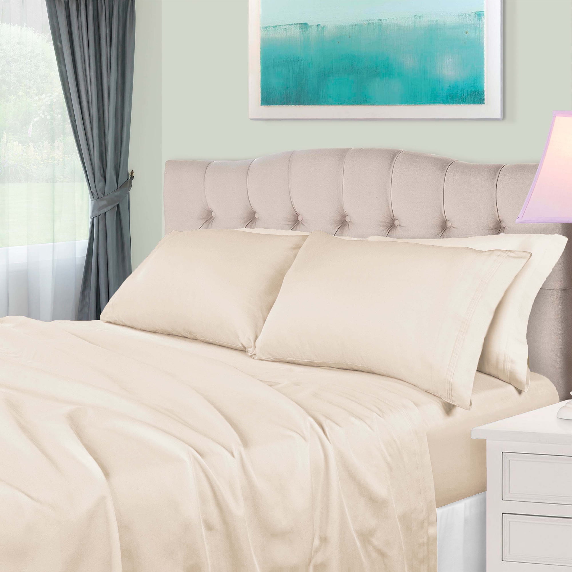 Superior Egyptian Cotton Deep Pocket 650 TC Sheet Set, Twin XL, Ivory ...