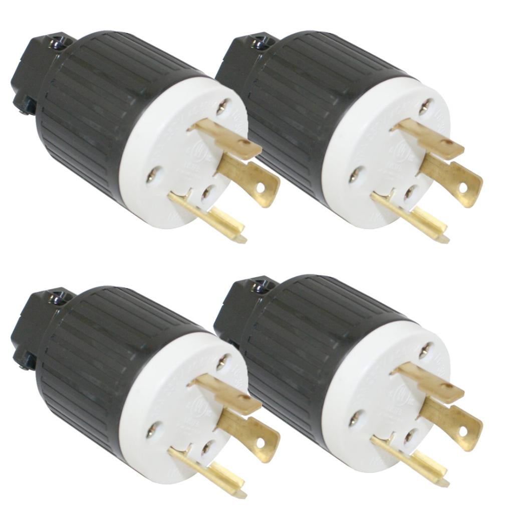 Superior Electric (4 Pack) Twist Lock 30 Amps, 250V 3-Wire Plug ...