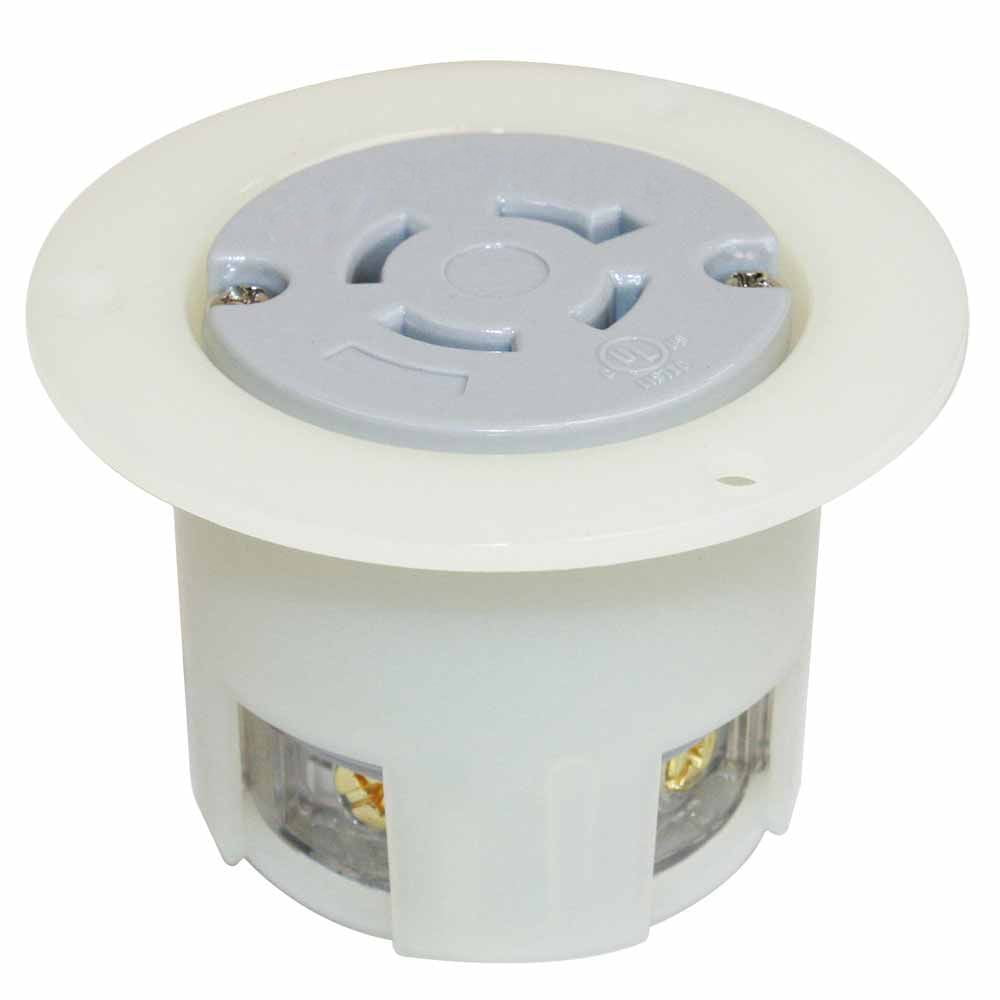 Superior Electric YGF042F Twist Lock Receptacle Flange 3-Pole 4-Wire ...