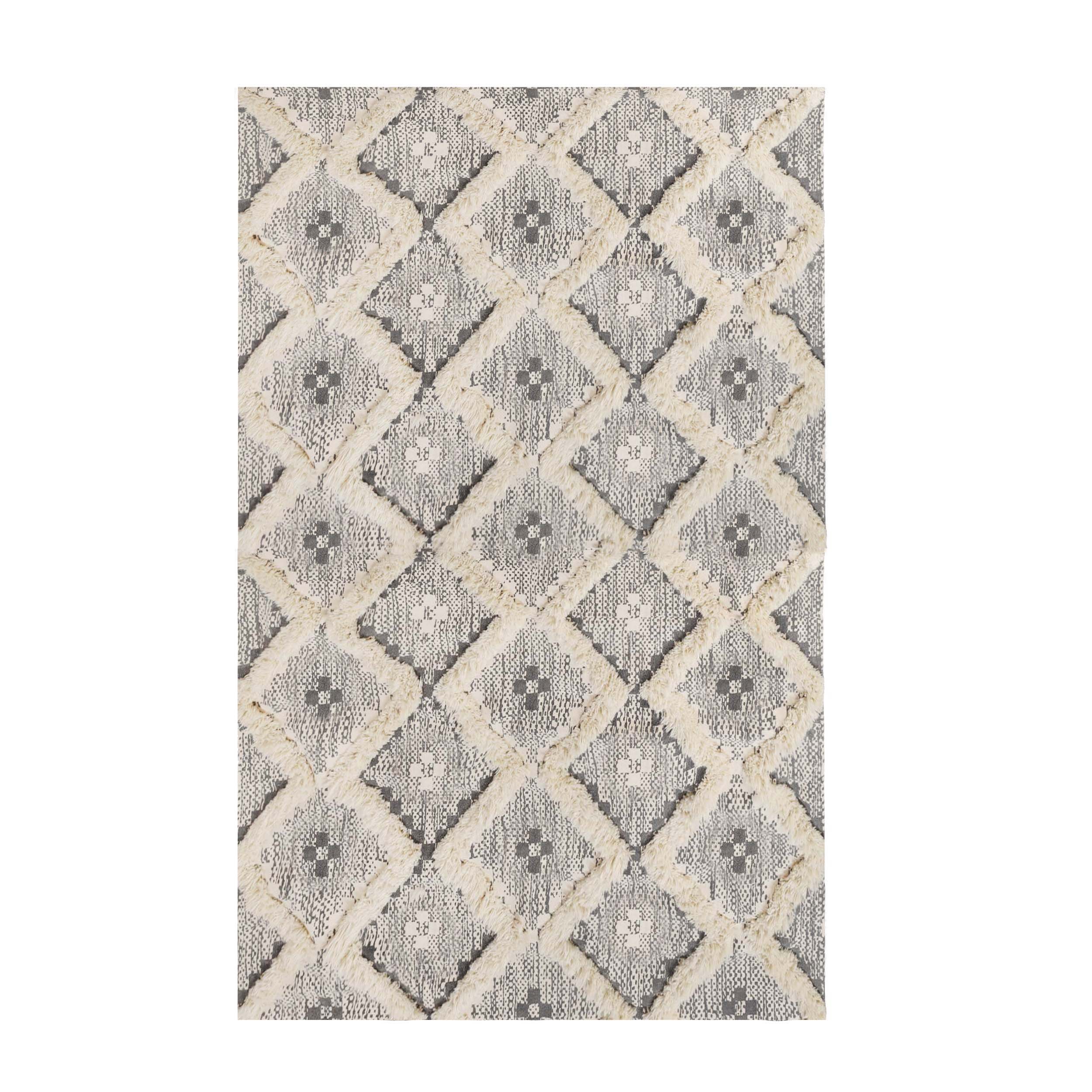 EORC T65BN 4 ft. Madrid Brown Hand Tufted Wool Brown Swirl Rug ...