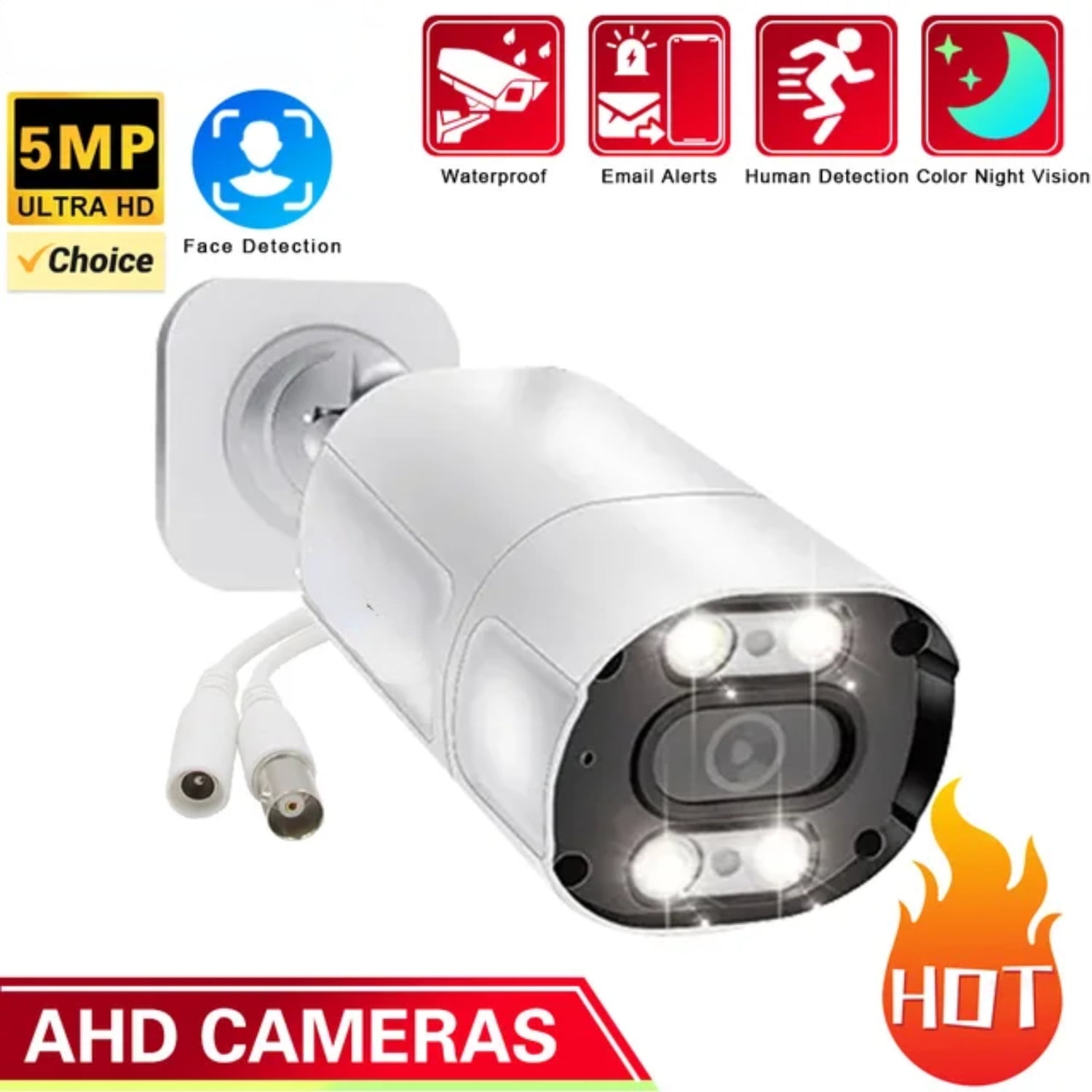 Superior Face Detection Enhanced Color Night Vision Outdoor CCTV Camera ...