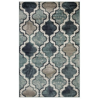 Well Woven Amba Trellis Lattice Geometric Area Rugs, Charcoal - Walmart.com