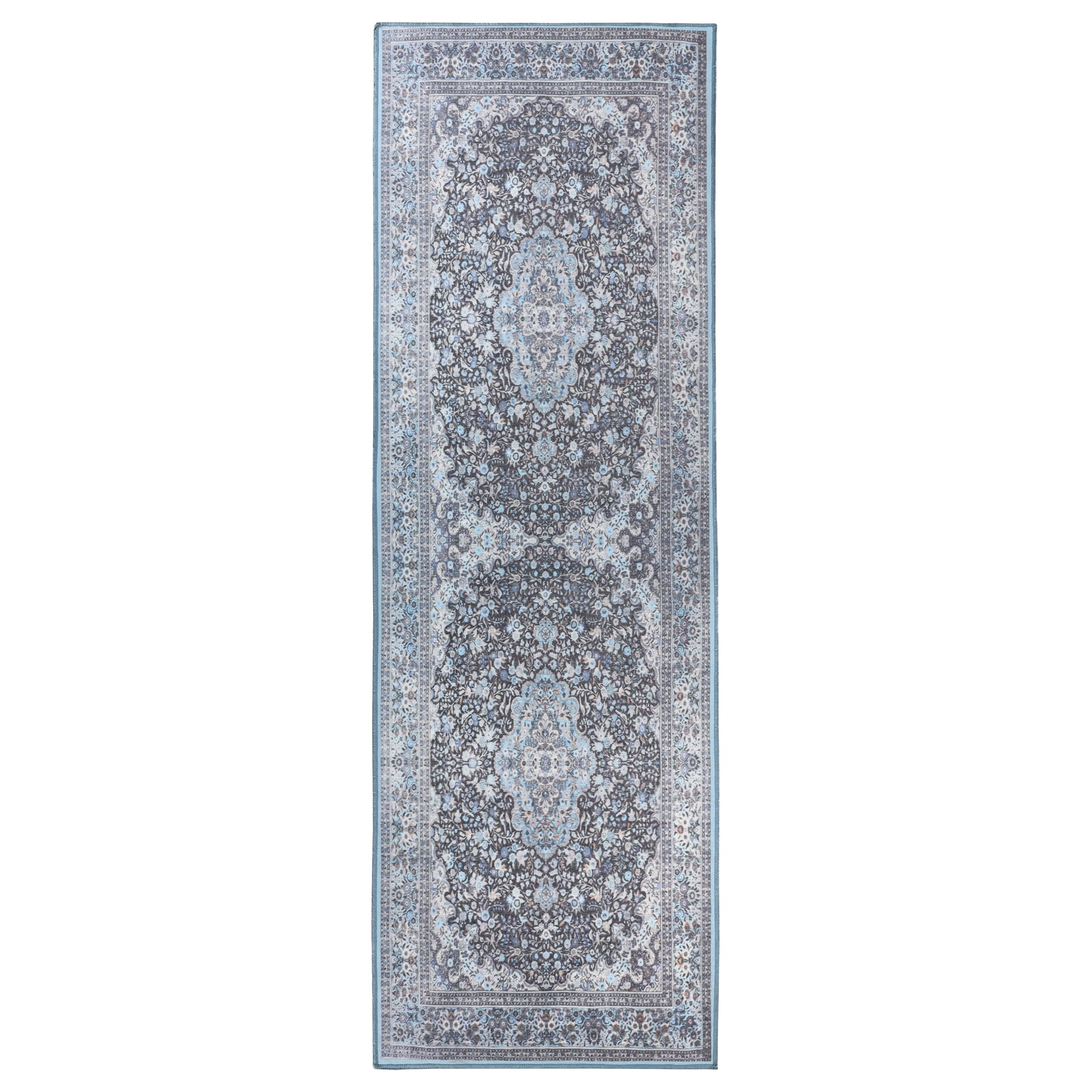 Superior Fiorella Floral Modern Indoor Runner Rug,2' 6" x 7' 6", Azure ...