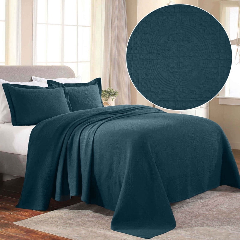 Free Shipping! Superior Jacquard Matelasse Cotton Bedspread Set of 3 ...