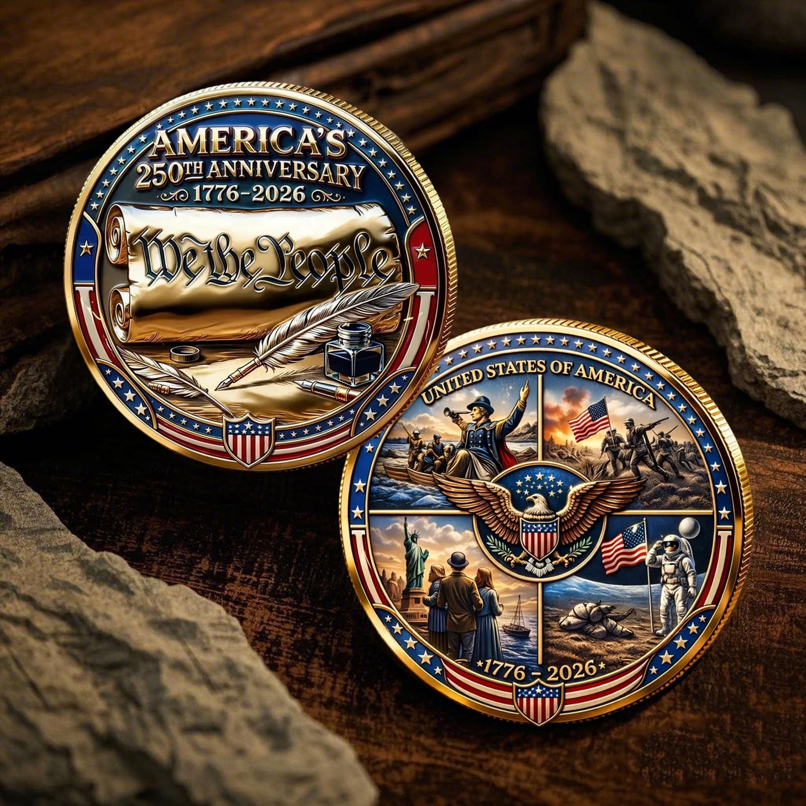 Superior-Grade 250 Years of Greatness Commemorative Coin - Durable ...