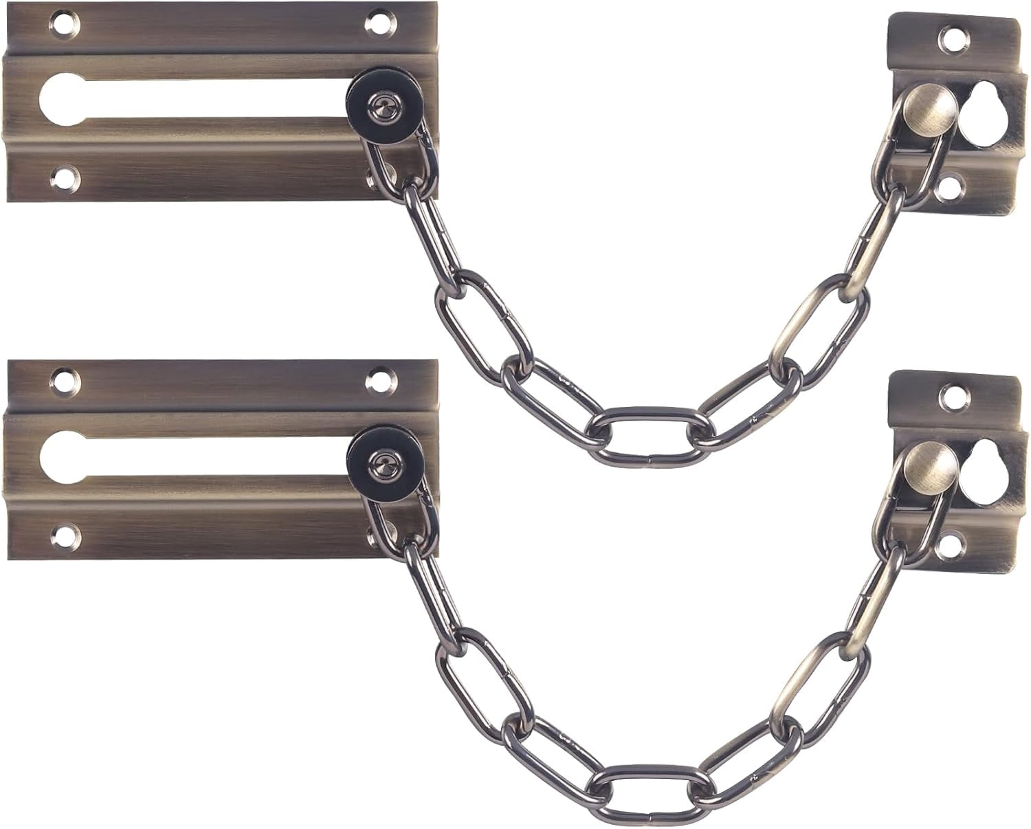 Superior Hub 2 Pack Door Chain Lock Bronze Green, Premium Door Chain ...