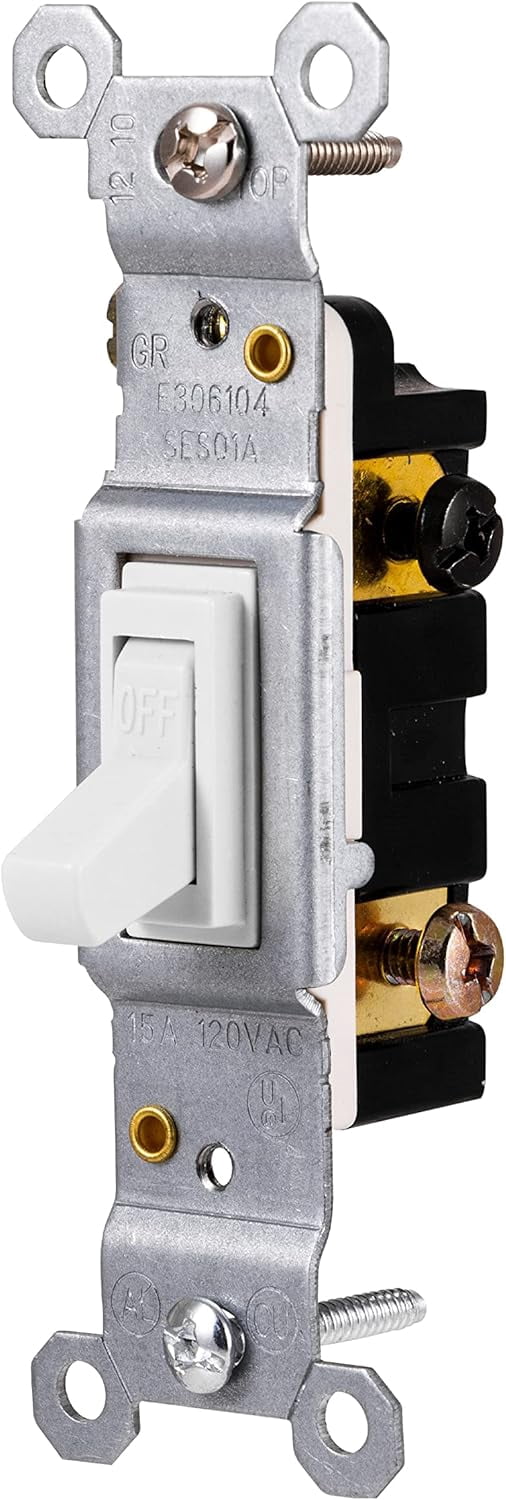 Superior Hub Grounding Toggle Switch, Single Pole, in Wall On/Off Fan ...