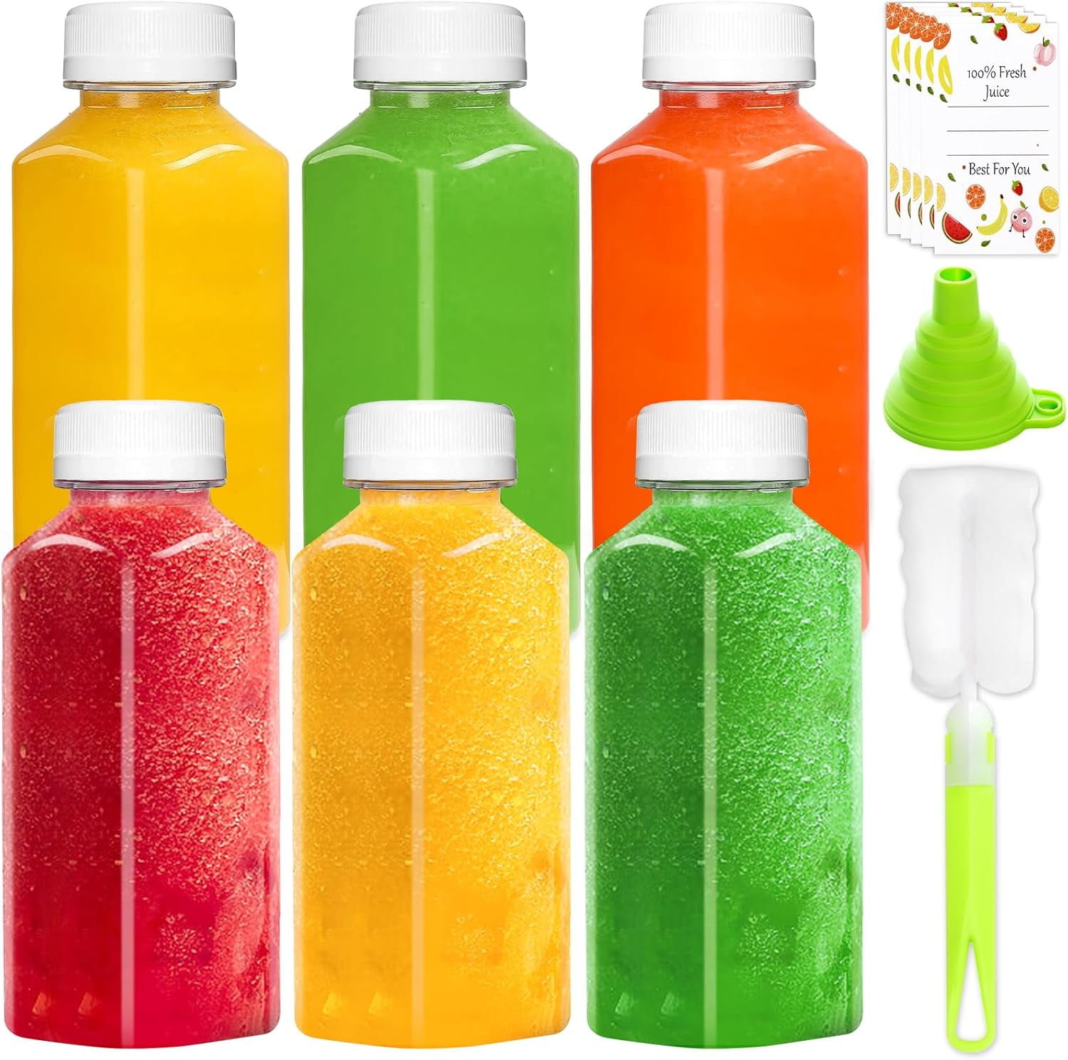 Superior Hub Plastic Juice Bottles, Reusable Juice Containers with ...