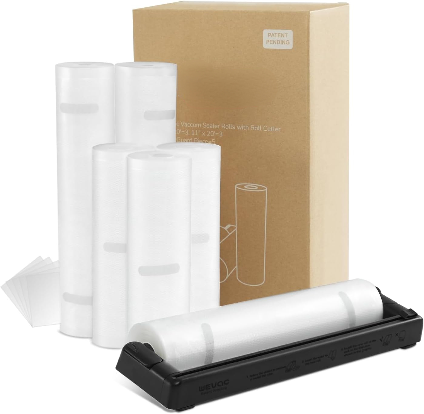 Superior Hub Rolls with Dispenser - 6 Pack 3 Rolls 11"x20' & 3 Rolls 8 ...