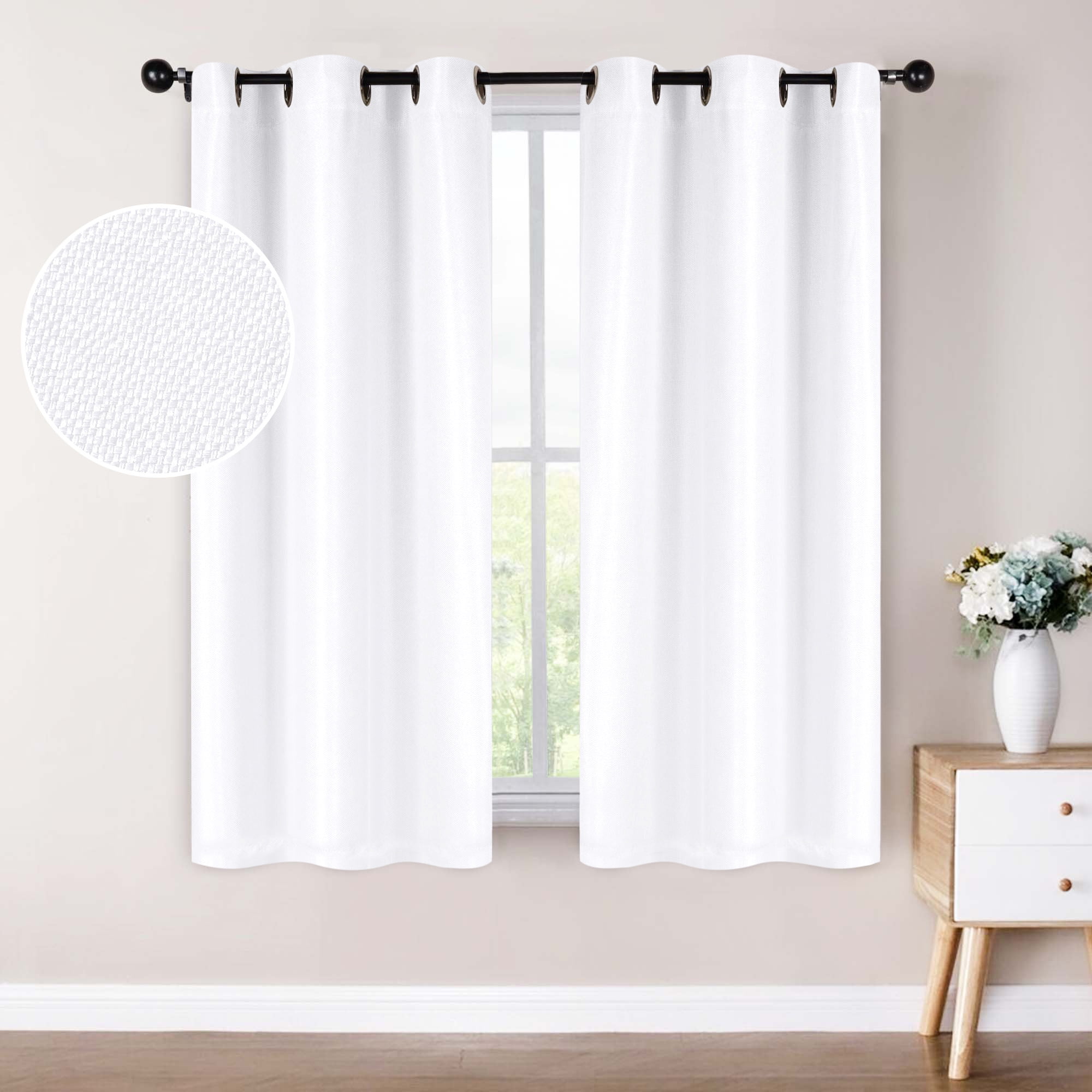 Superior Jaxon Blackout Curtains Set of 2, Grommet Header Curtain Panel ...