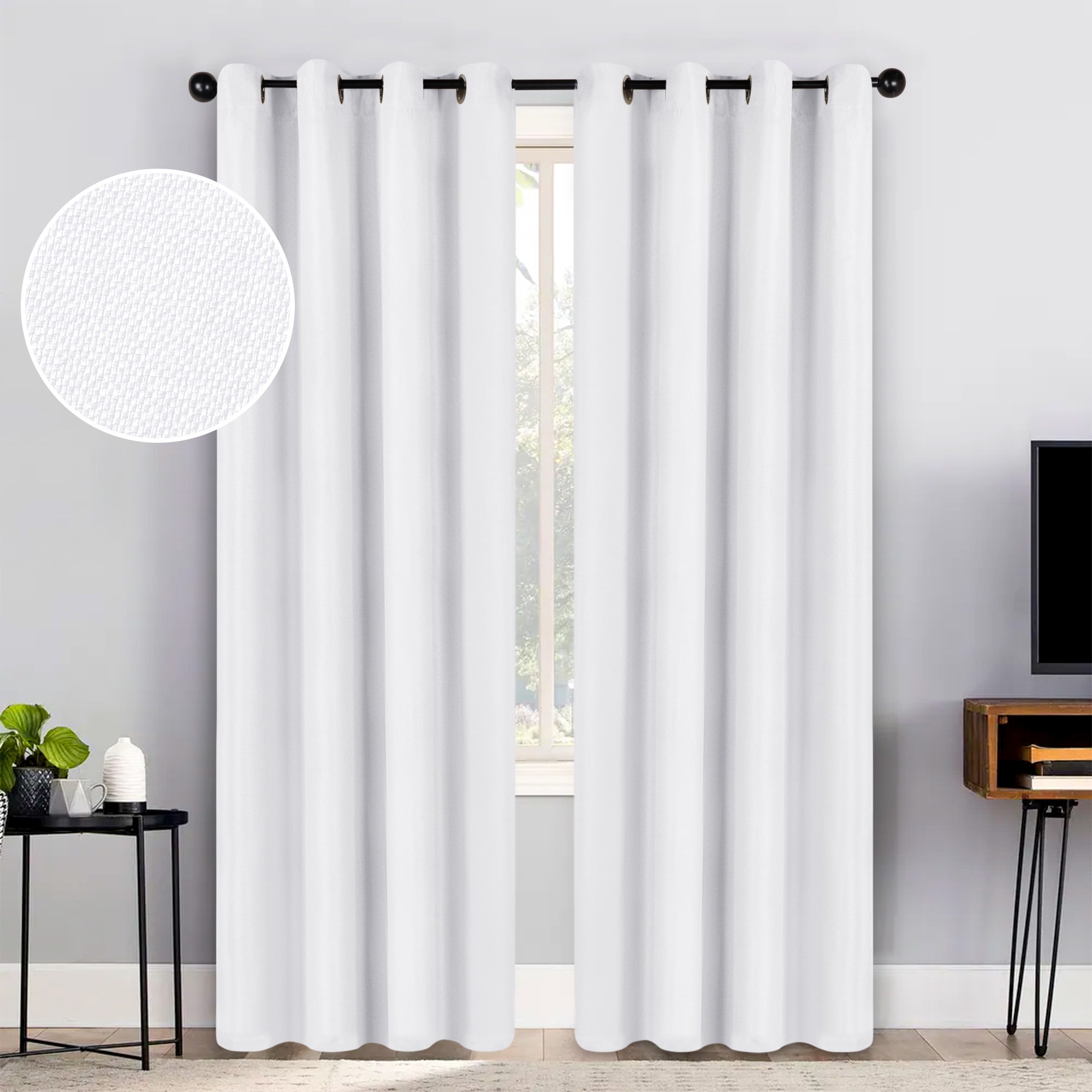 Superior Jaxon Blackout Curtains, Grommet Header, Set of 2, 52" x 108 ...
