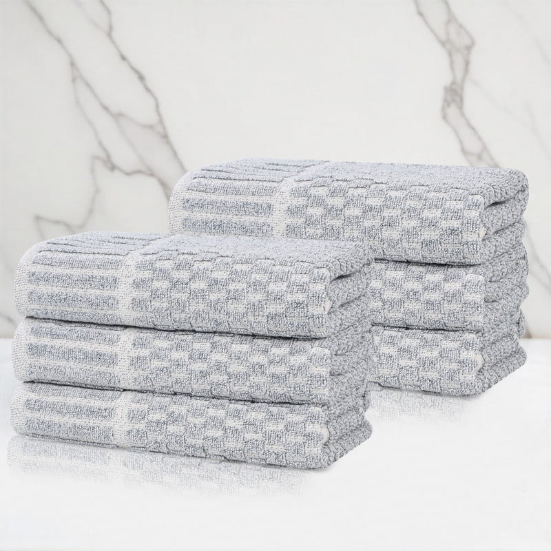 Superior Juno Viscose Cotton Blend Medium Weight Hand Towels, Set of 6 ...