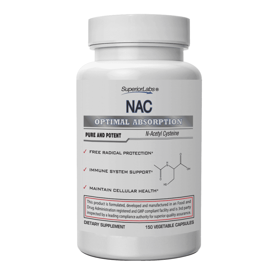 Superior Labs NAC Dietary Supplement with Selenium - Amino Acid Support ...