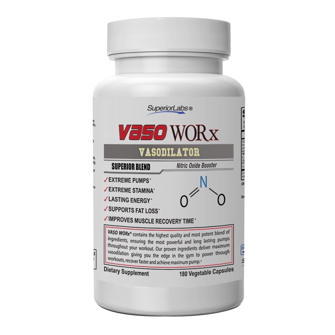 Superior Labs Vaso WORx Vasodilator, Health Support Supplement, Nitric ...