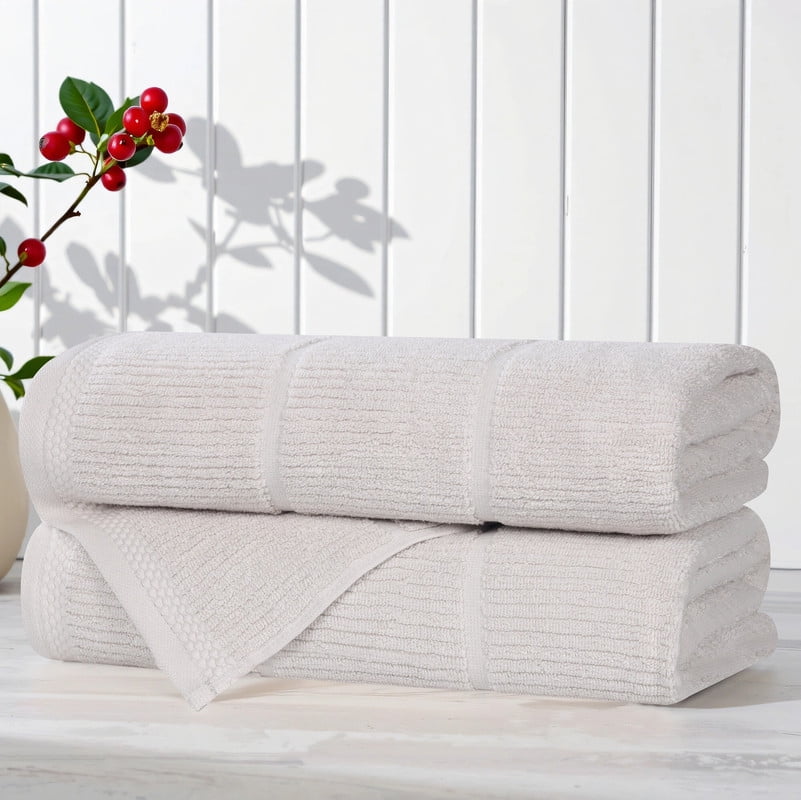 Superior Milo Smart Twist Cotton Medium Weight Bath Towels, Set of 2 ...