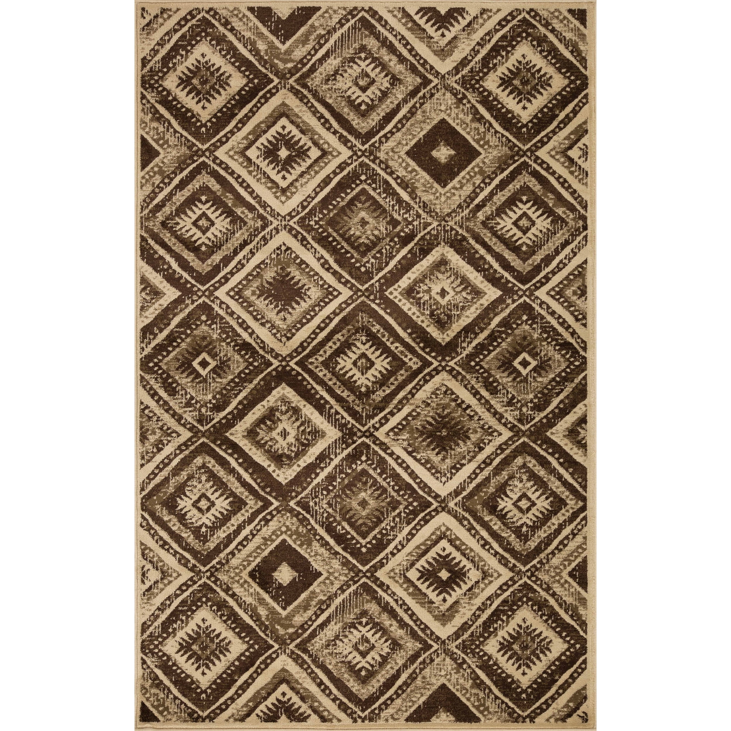 Superior Modern, Farmhouse, Rustic, Traditional Geometric Diamond Area ...