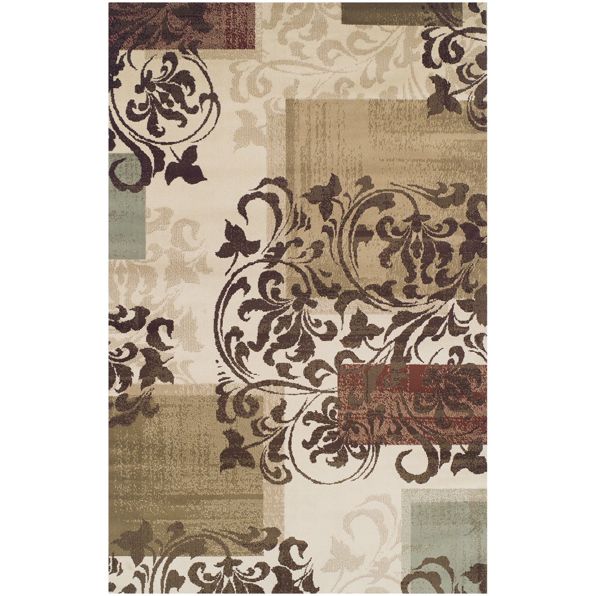 Superior Modern Scroll Tyra Textured Indoor High-Low Area Rug, 4' X 6 ...