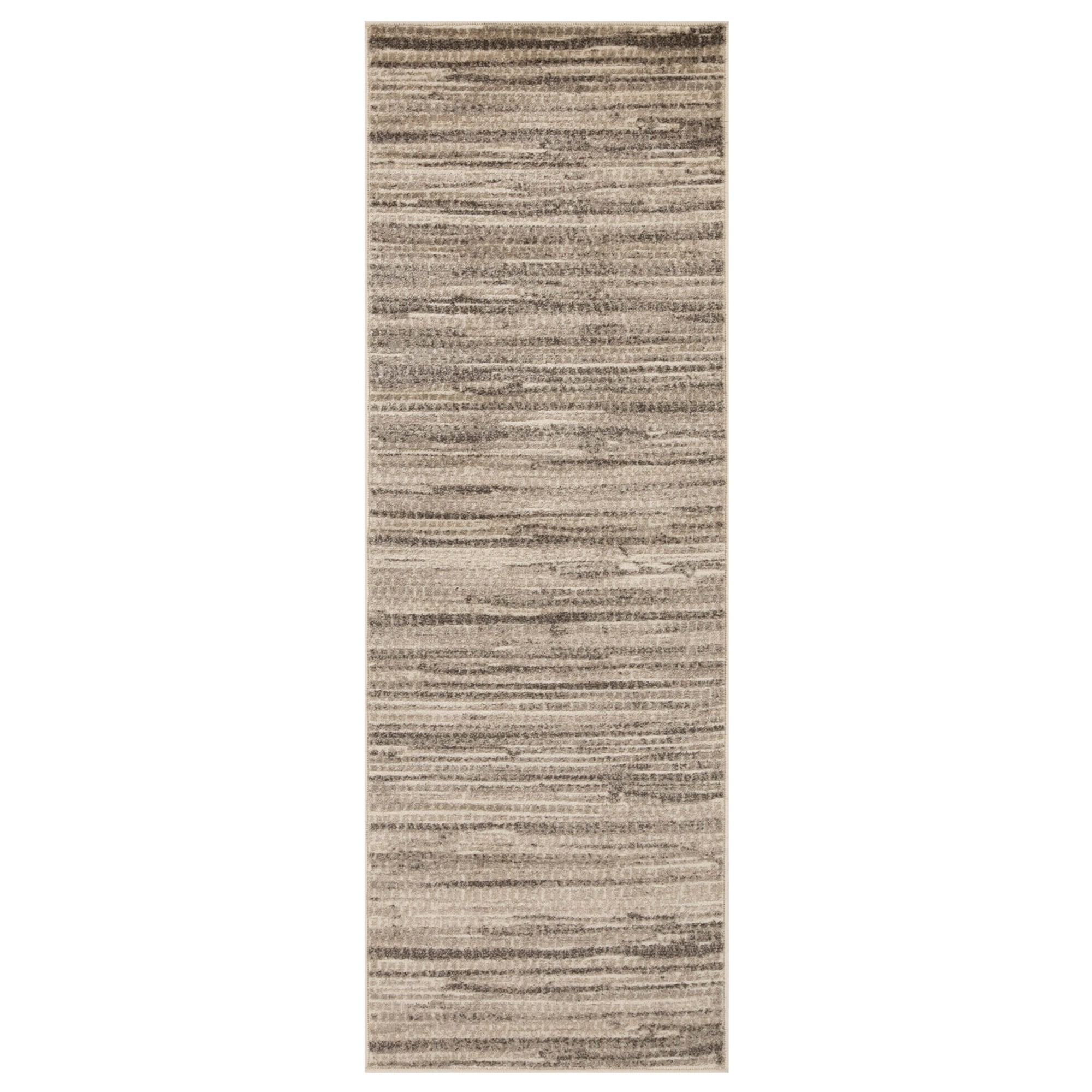 Superior Montauk Striped Pastel Indoor Runner Rug, 2' 7" x 8', Grey ...