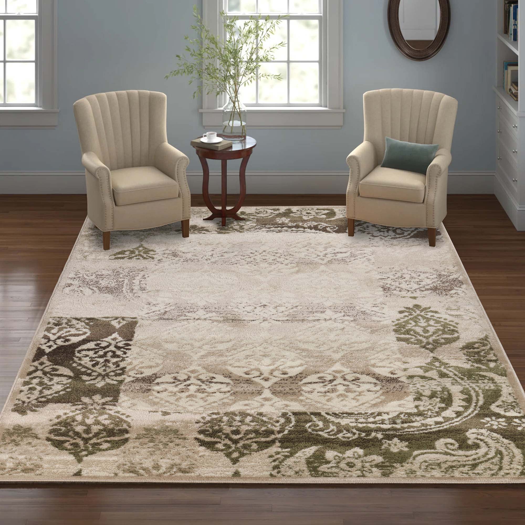 Superior Mystique 8' x 10' Indoor Area Rug, Modern Damask Rugs For ...