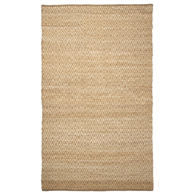 Superior Natural Diamond Geometric Coastal Area Rug, Brown - Walmart.com