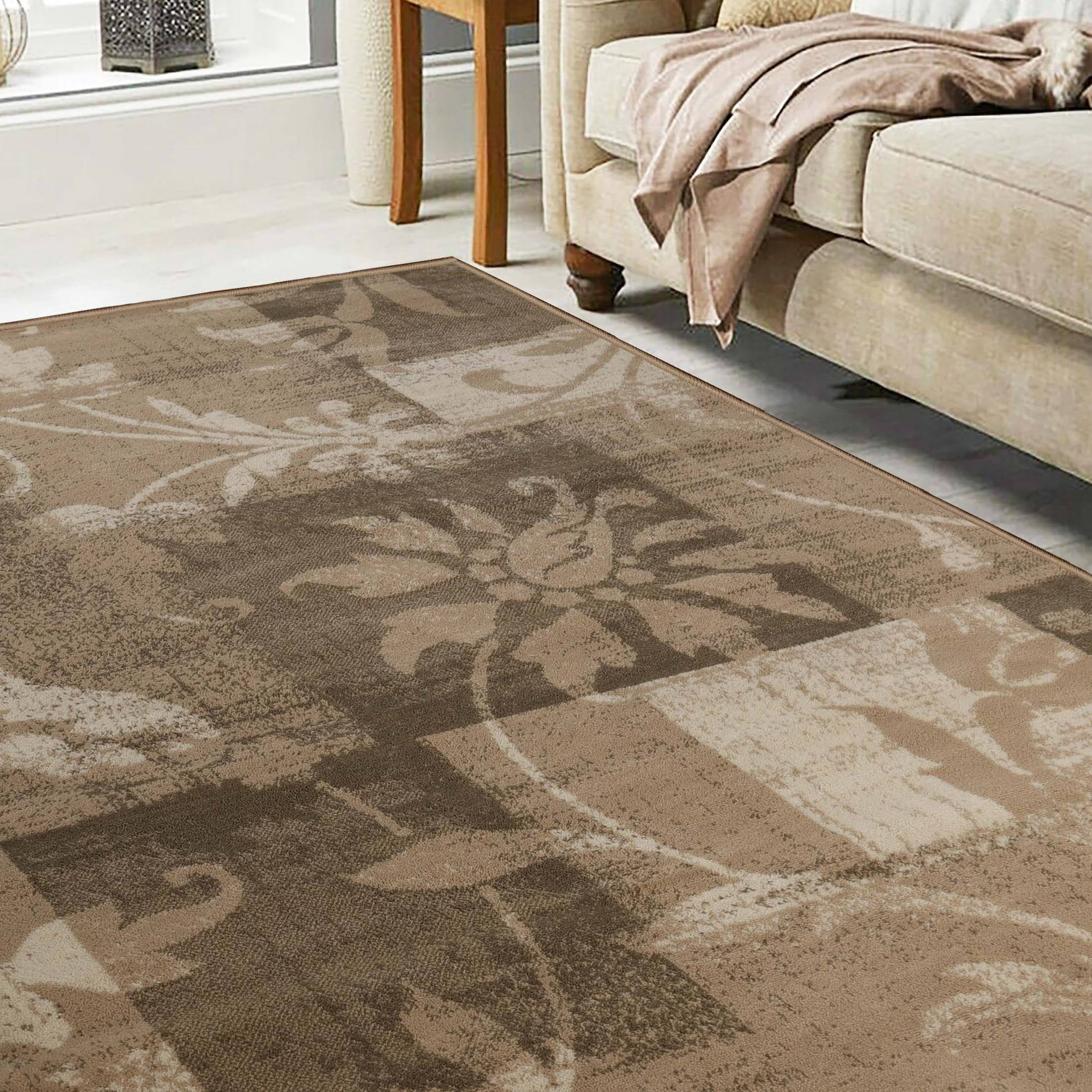 Superior Pastiche Floral Indoor Area Rug, 9' x 12', Ivory - Walmart.com