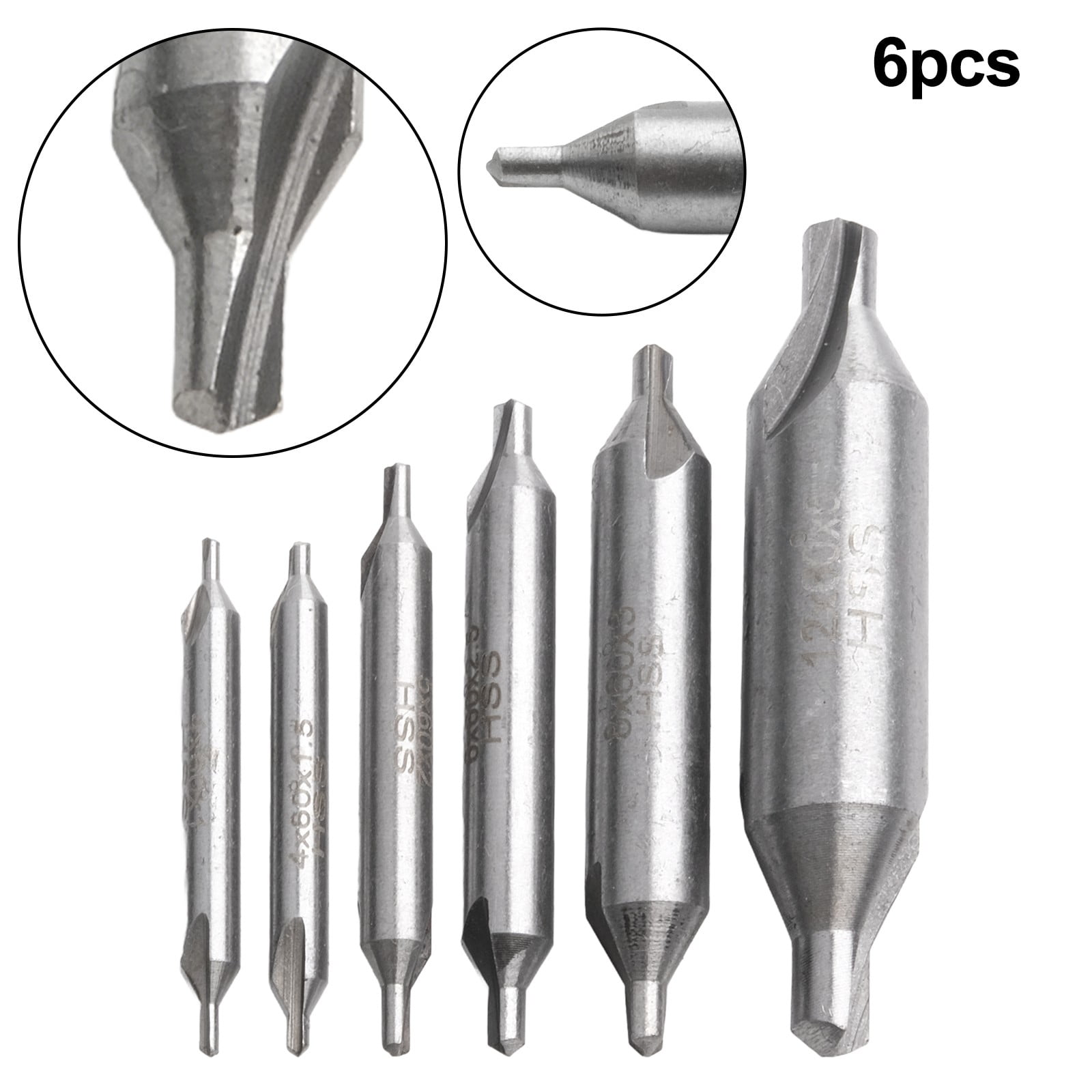 Superior Performance Center Drill Bits Set for Lathe Metalworking 6 ...