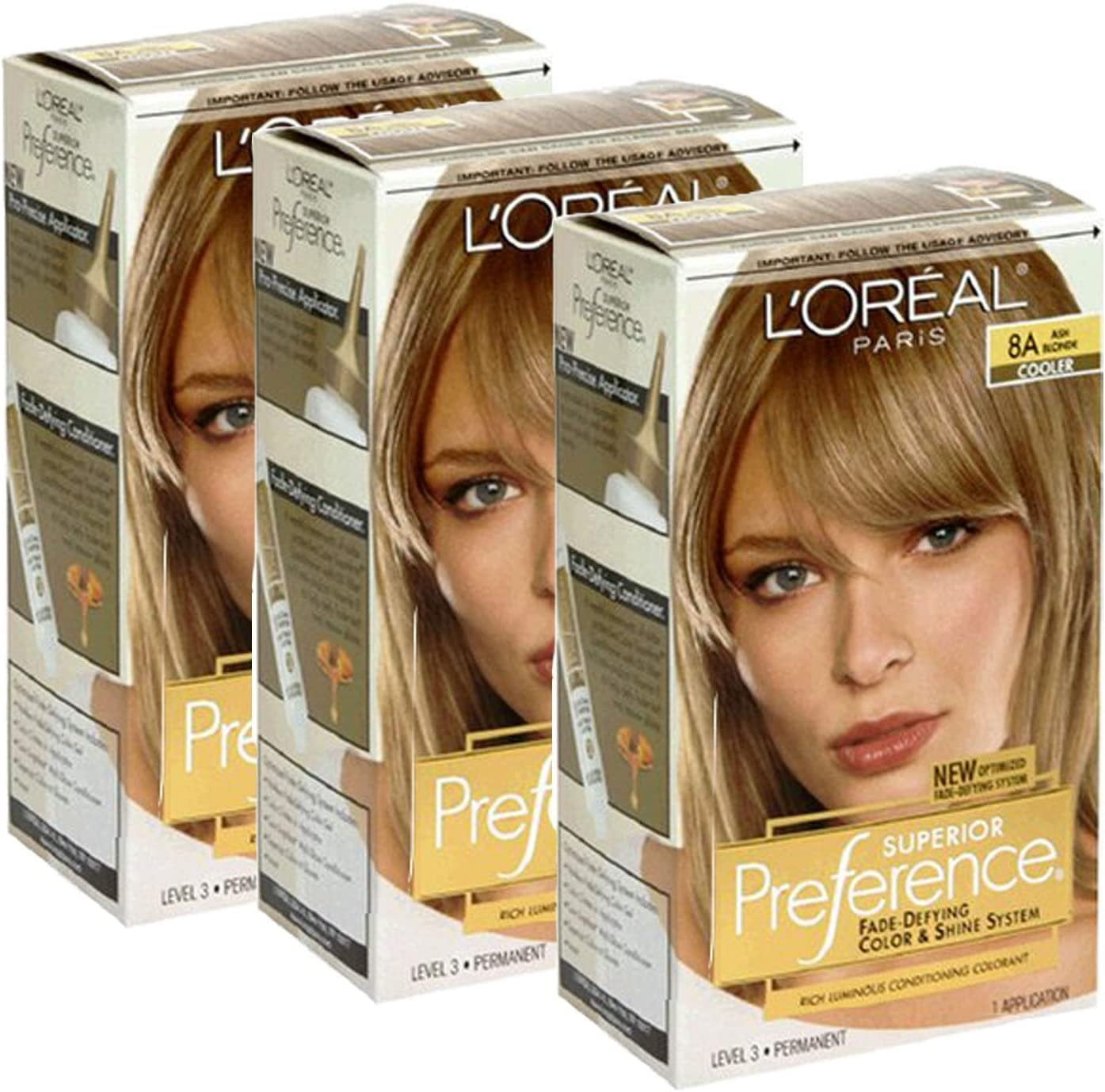 Superior Preference Fade-Defying + Shine Permanent Hair Color, 8A Ash ...