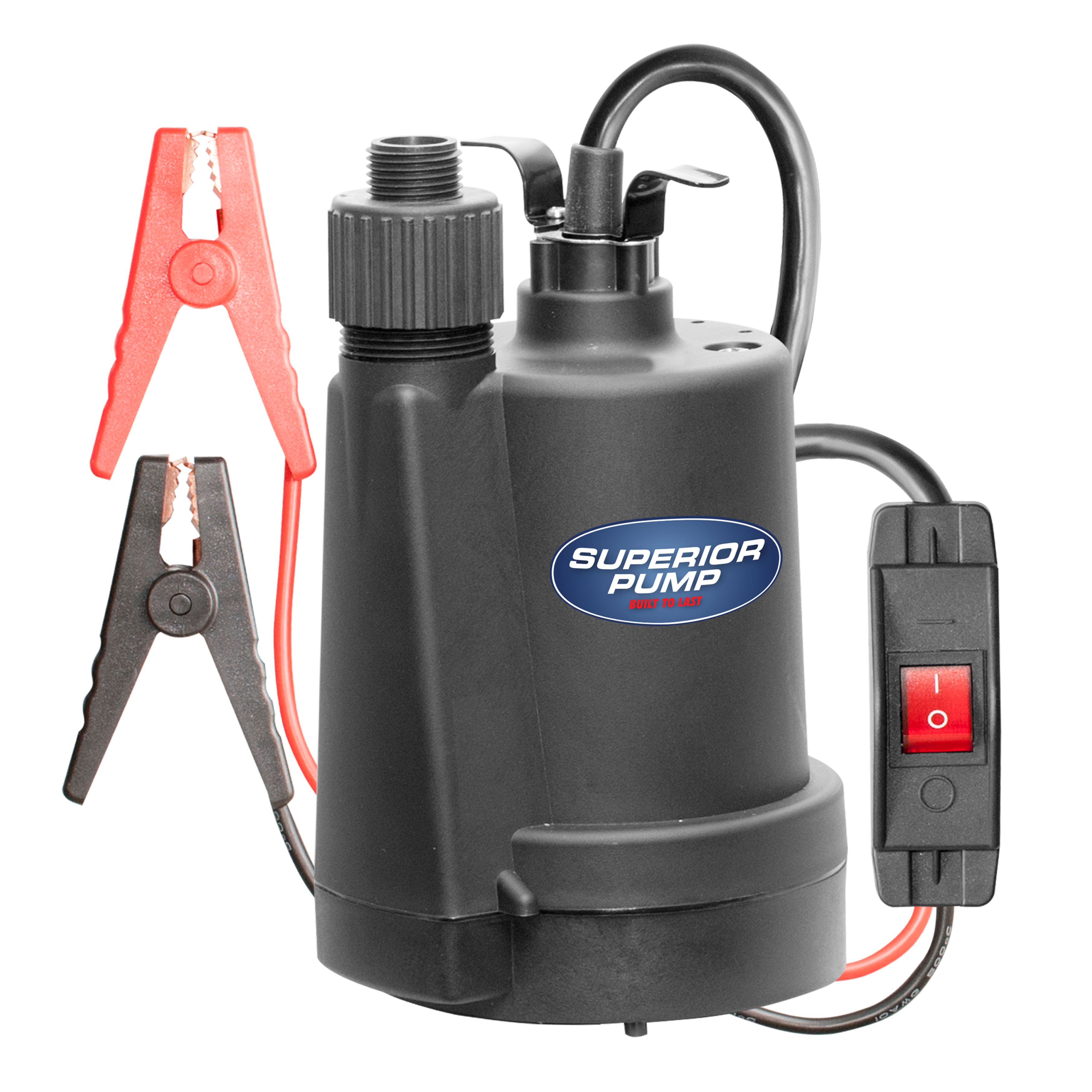 Superior Pump Portable 91012 Submersible Utility Water Pump, 12 Volt ...