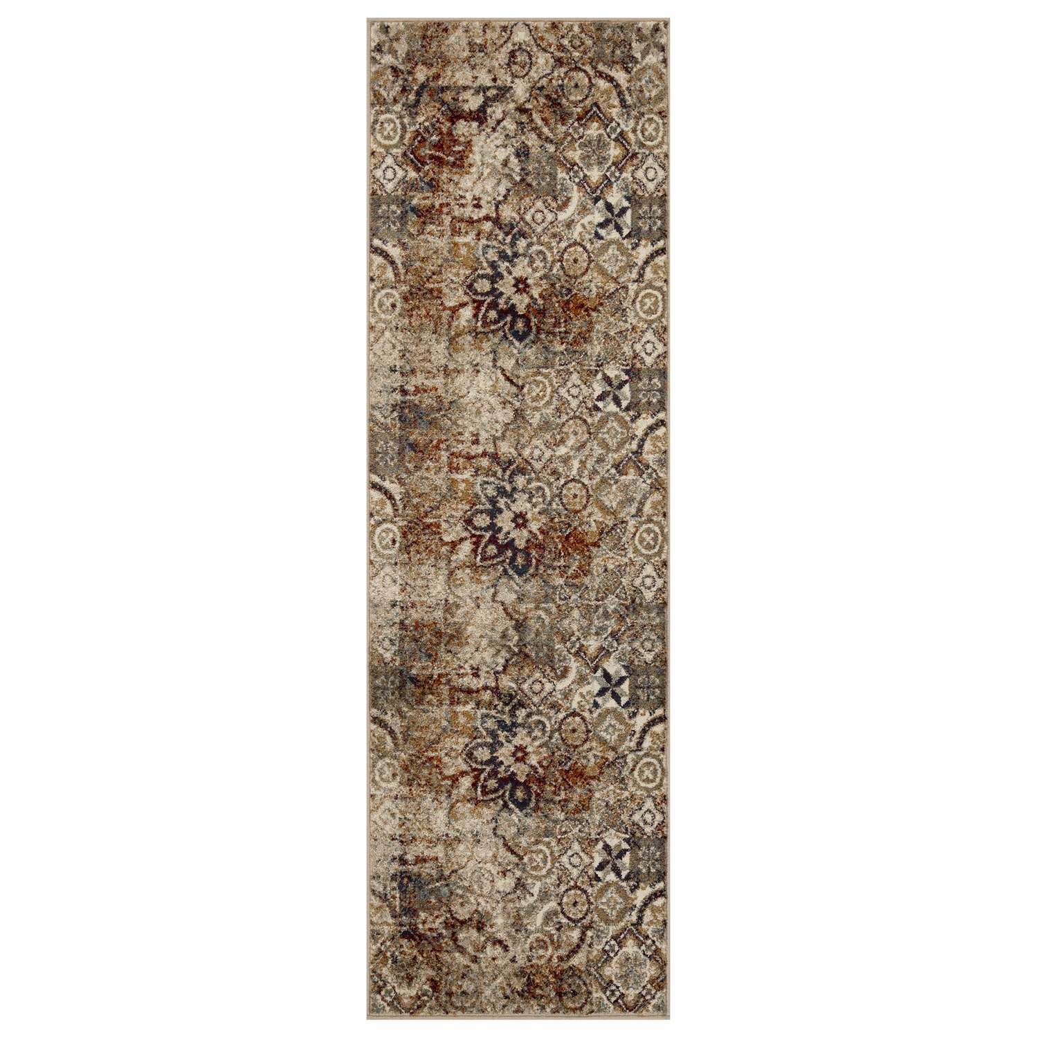 My Texas House Maeve 2'7" X 7' Runner Tan Geometric Area Rug - Walmart.com