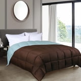 Superior Reversible Comforter Twin Choco-Sky Blue Hypoallergenic ...