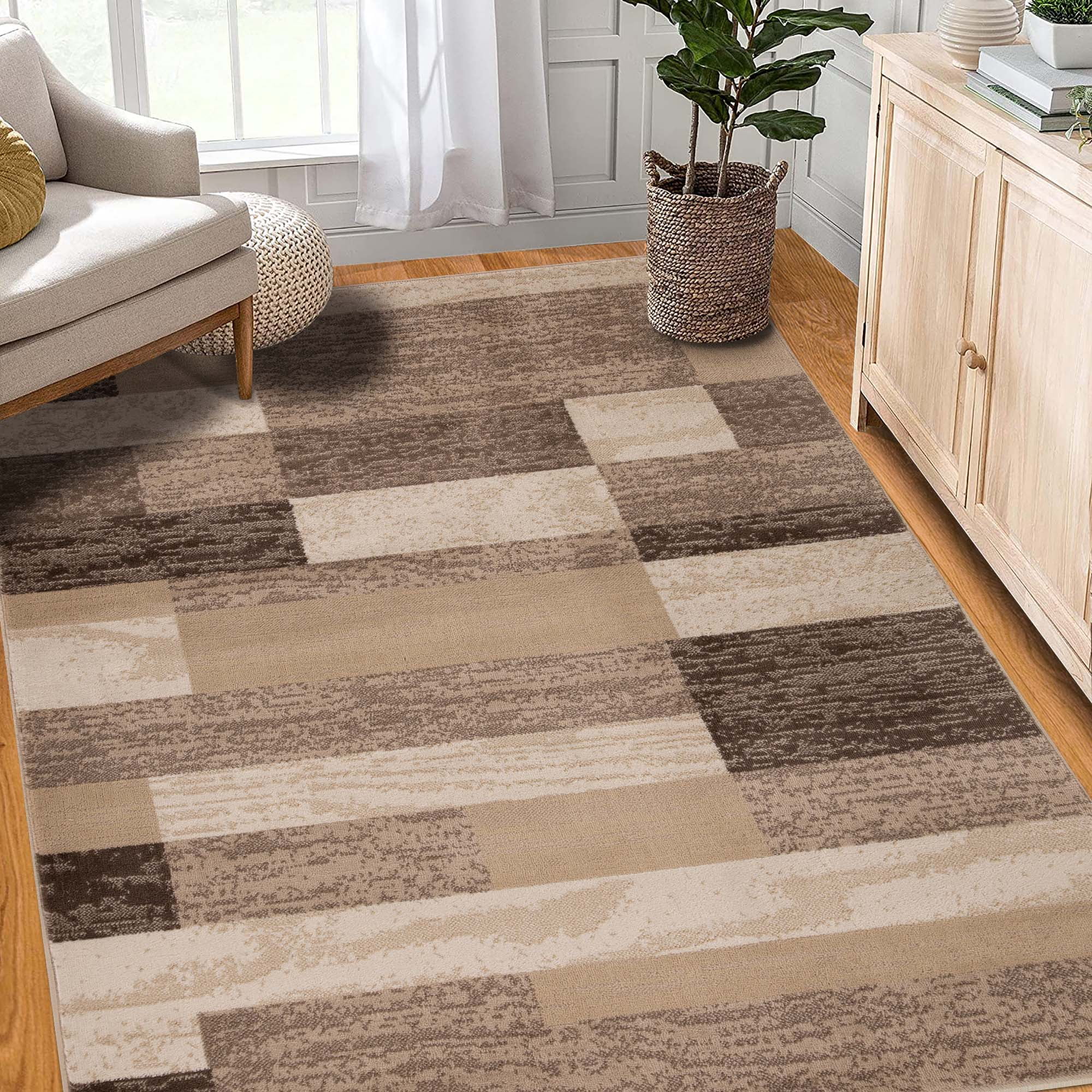 Superior Rockwood Geometric Indoor Area Rug, 8' x 10', Beige - Walmart.com