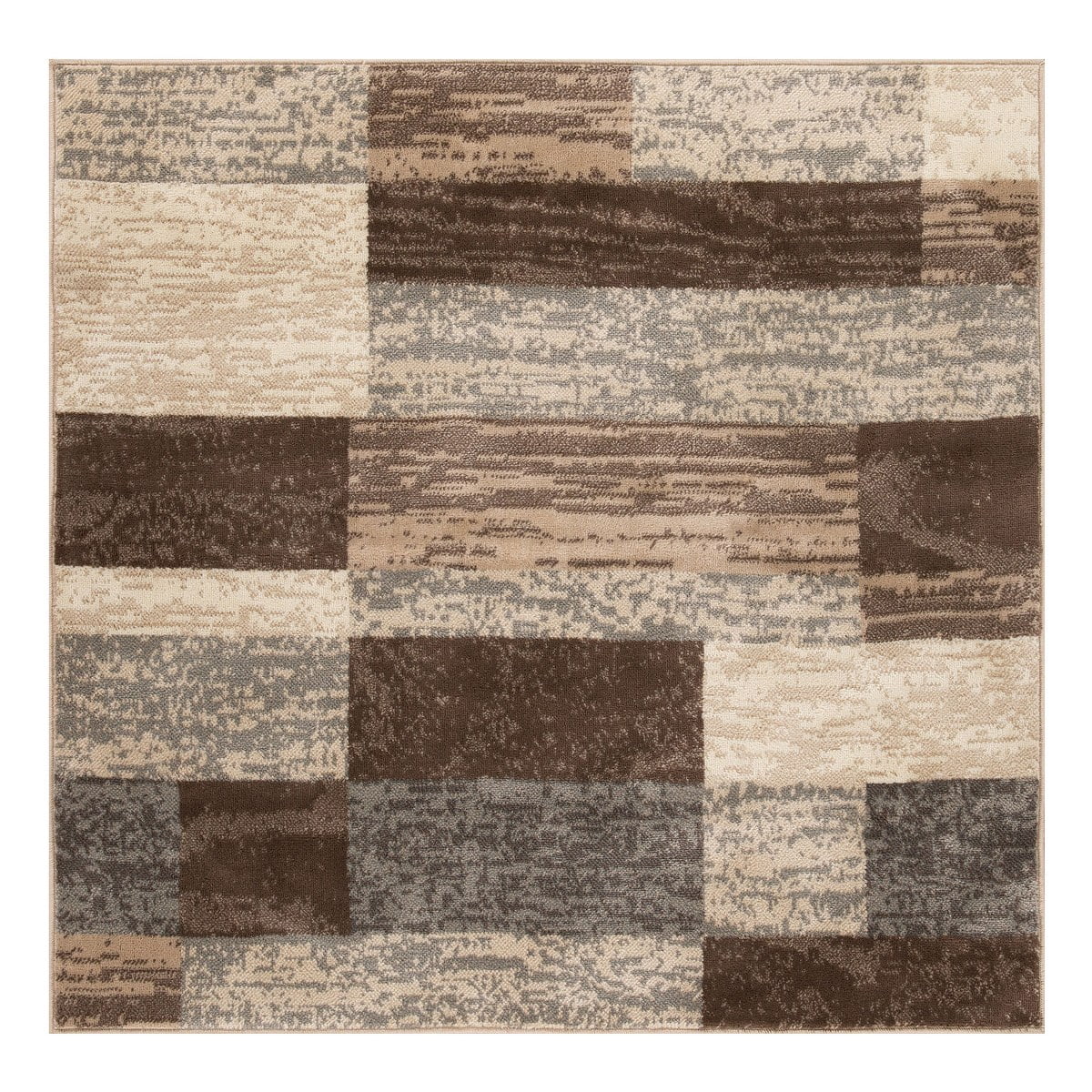 Superior Rockwood 8' x 8' Square Slate Indoor Area Rug - Geometric ...