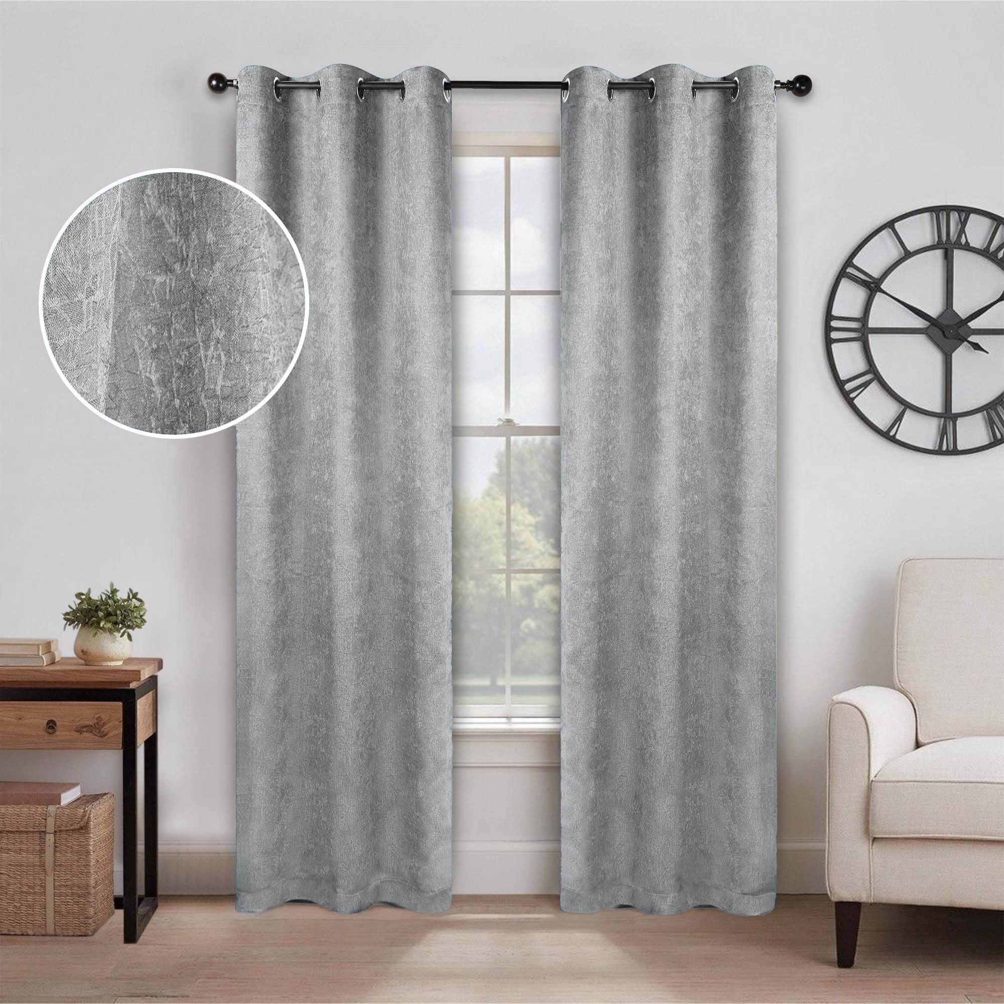 Superior Senna Blackout Curtains, Grommet Header, Set of 2, 42" x 108 ...