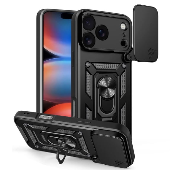 Superior Series Hybrid Case with Ring Grip and Camera Lens Cover for ...