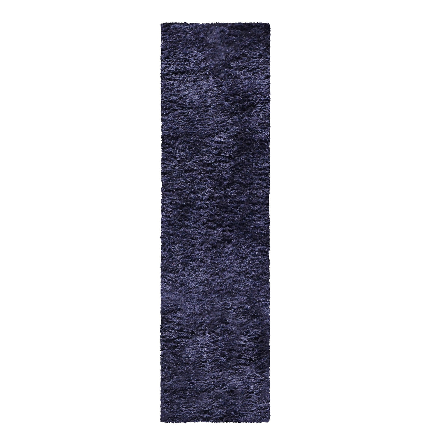 Superior Shag Plush Indoor Runner Area Rug, Navy Blue, 2' 25" x 11 ...