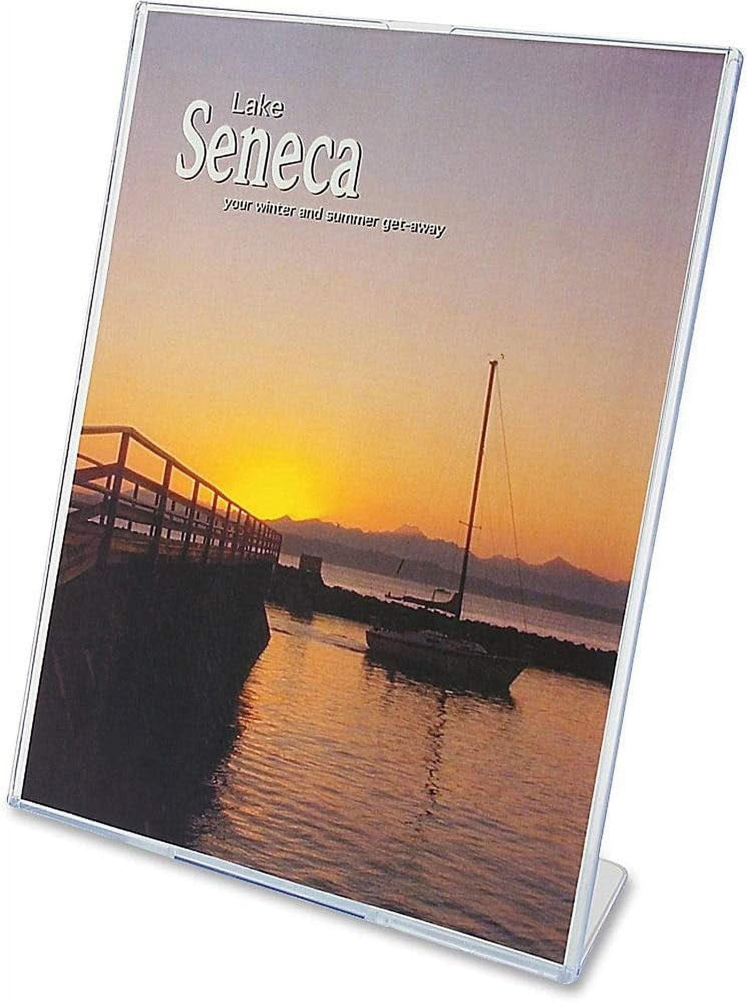 Superior Slanted Sign Holder, Portrait, 8.5 x 11 Insert, Clear ...