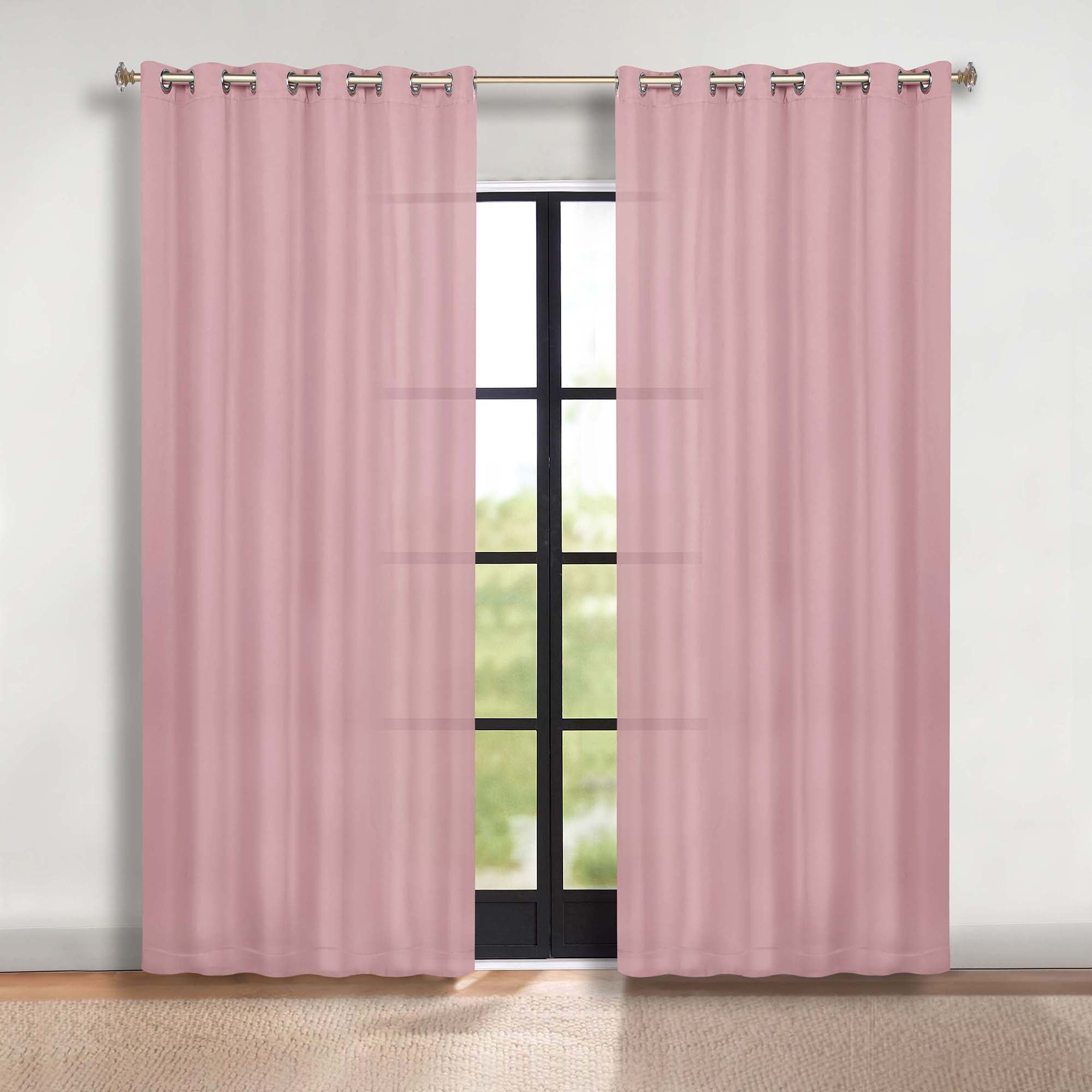 Superior Solid Blackout Curtain Set of 2, 12 Grommet Panels 70x120 ...