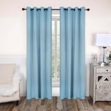 Superior Solid Blackout Curtain Set, 2 Panels, 52x96, Light Blue ...