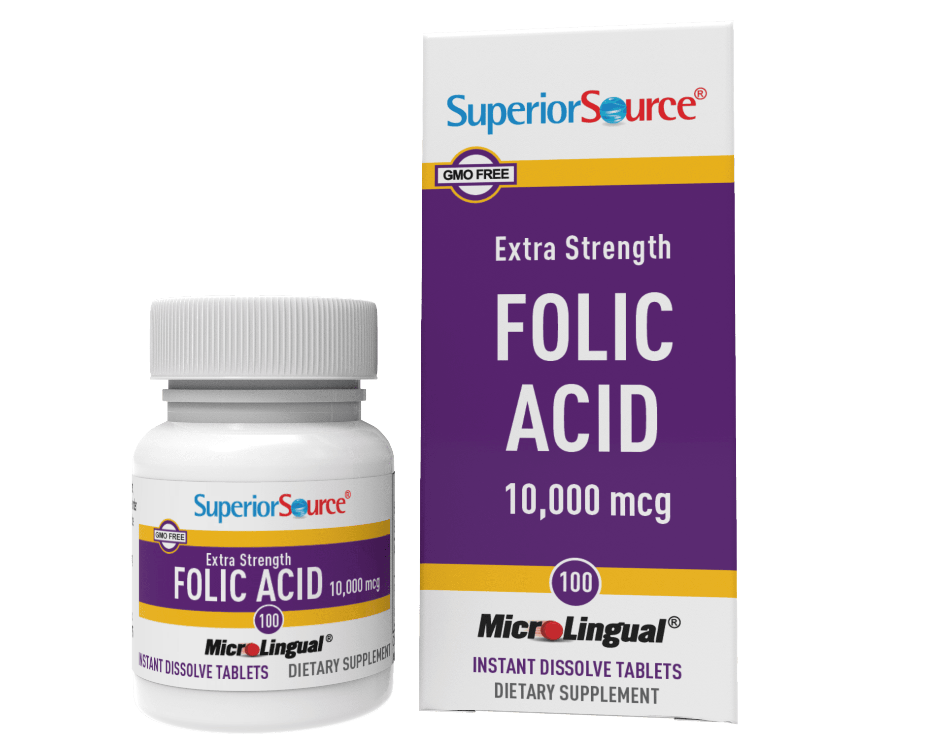 Superior Source Folic Acid B9 10,000 mcg, Health Tablets, Under Tongue ...