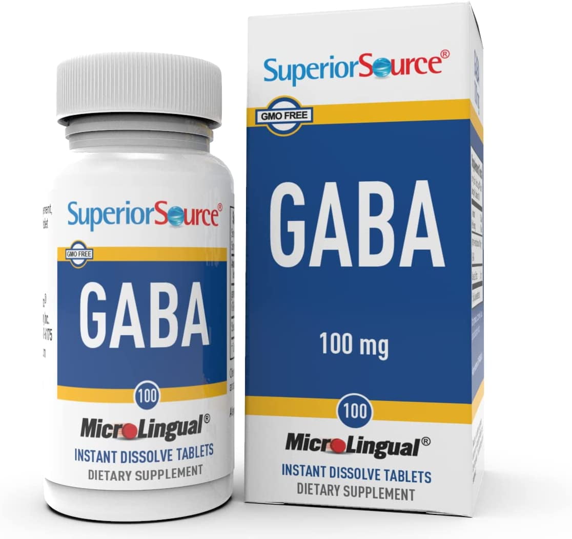 Superior Source GABA Supplement, 100 mg, 100 Instant Dissolve ...