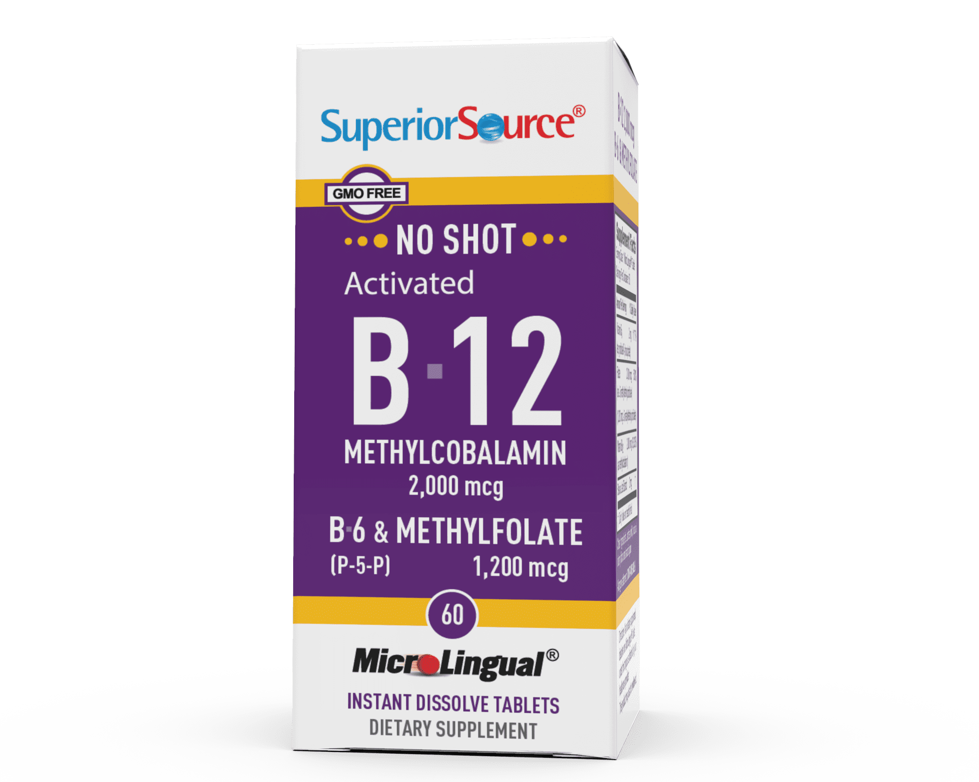 Superior Source No Shot Activated Vitamin B12 Methylcobalamin (2000 mcg ...