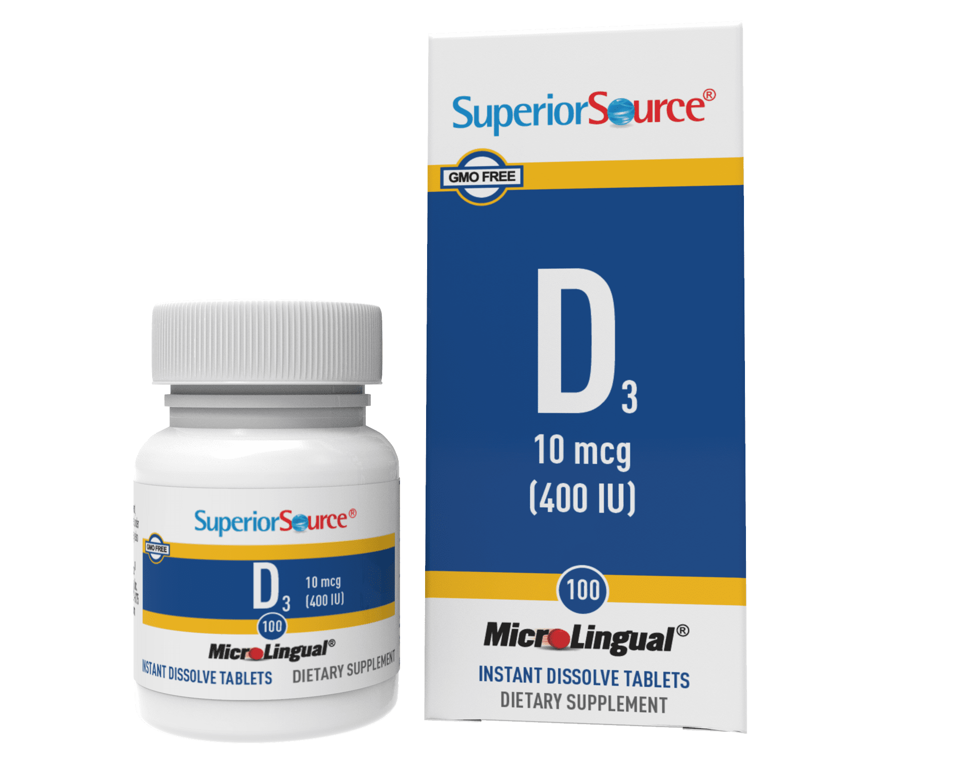 Superior Source Vitamin D3 400 IU, Quick Dissolve Tablets, 100 Count ...
